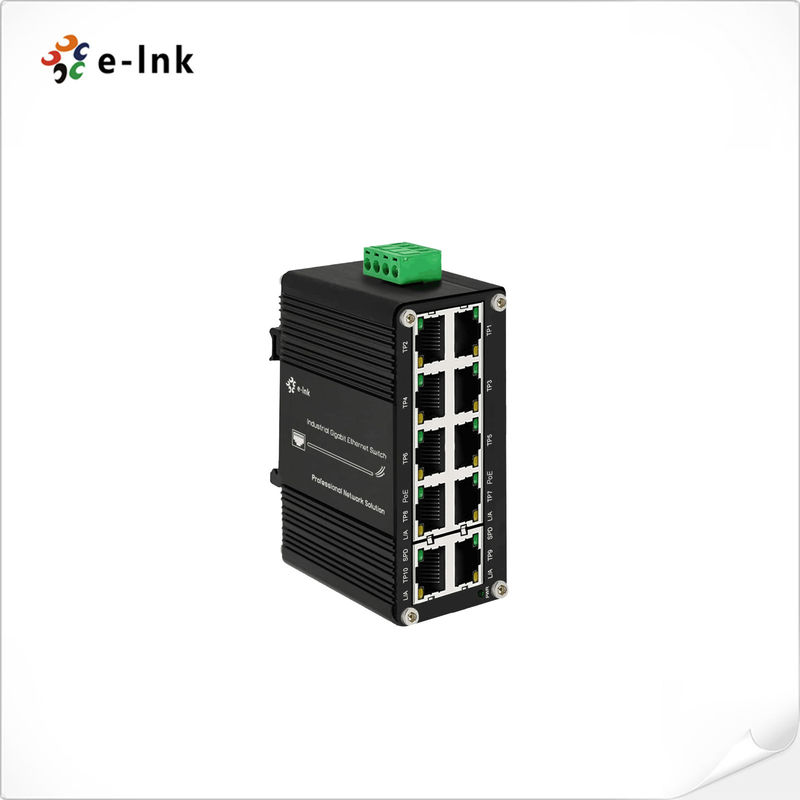 Mini-industriel 8 ports 10/100/1000T 802.3at PoE + 2 ports 10/100/1000T ...